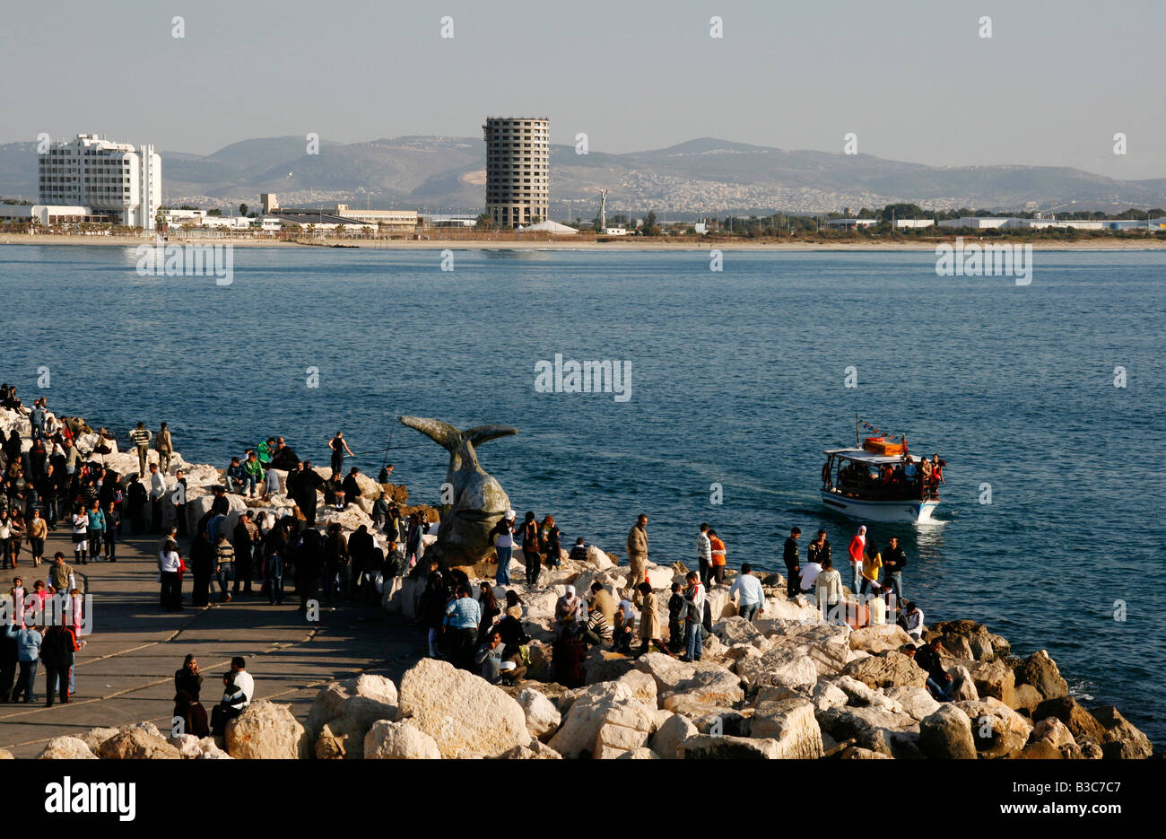 Israel, Western Galilee, Acre (or Akko). The waterfront at Acre. Acre ...