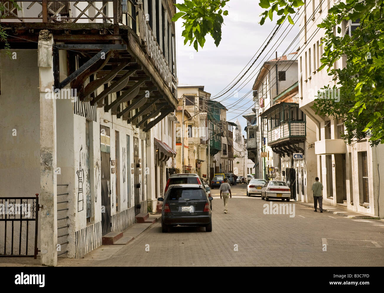 Kenya, Mombasa. Vasco da Gama road in the old part of Mombasa Stock ...
