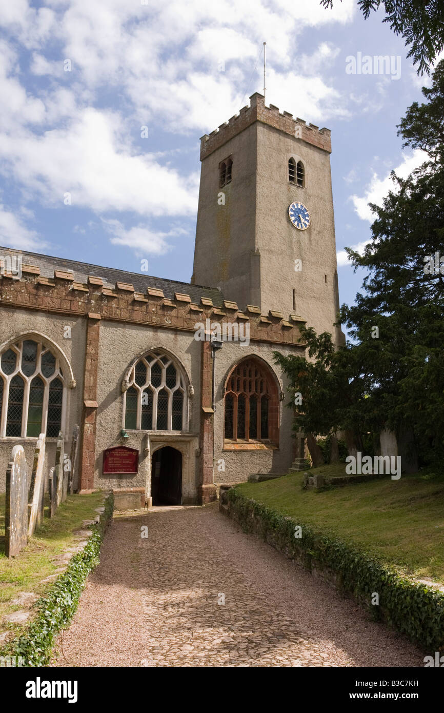 The Church of St Mary and St Gabriel Stoke Gabriel Devon Stock Photo ...