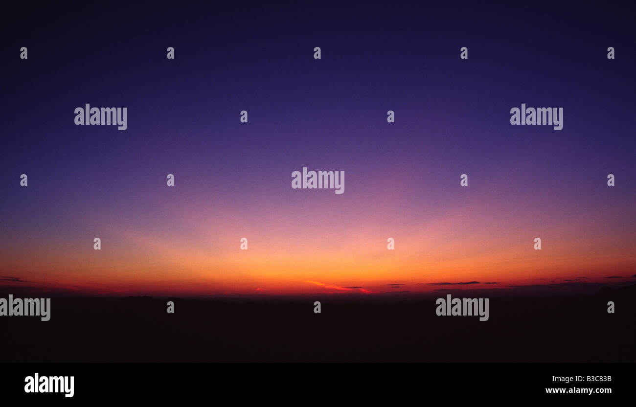 Intense sunset afterglow Stock Photo - Alamy