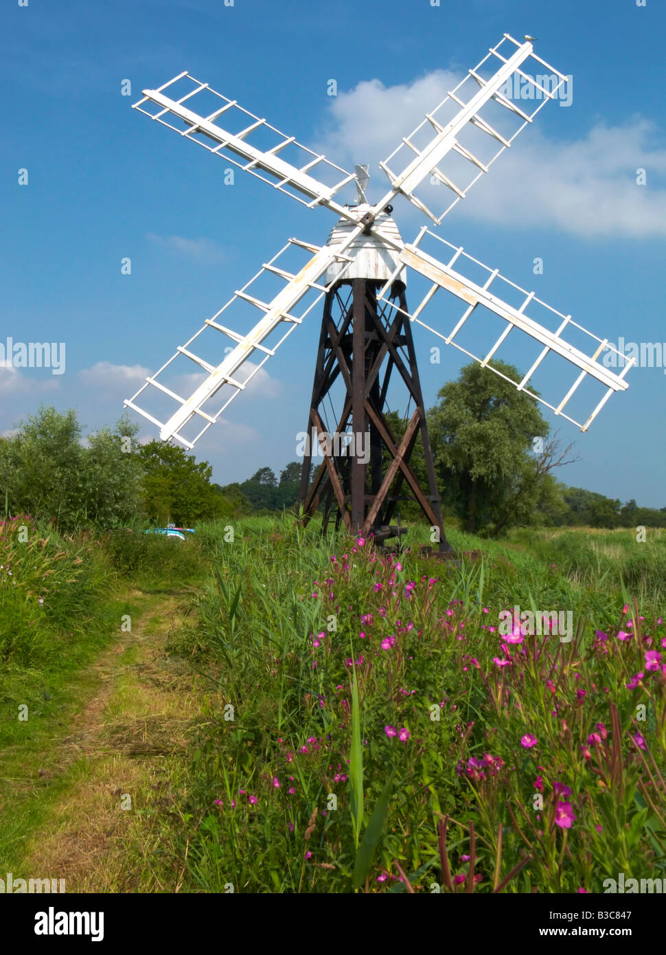 A summer scene at How Hill in the Norfolk Broads Stock Photo - Alamy