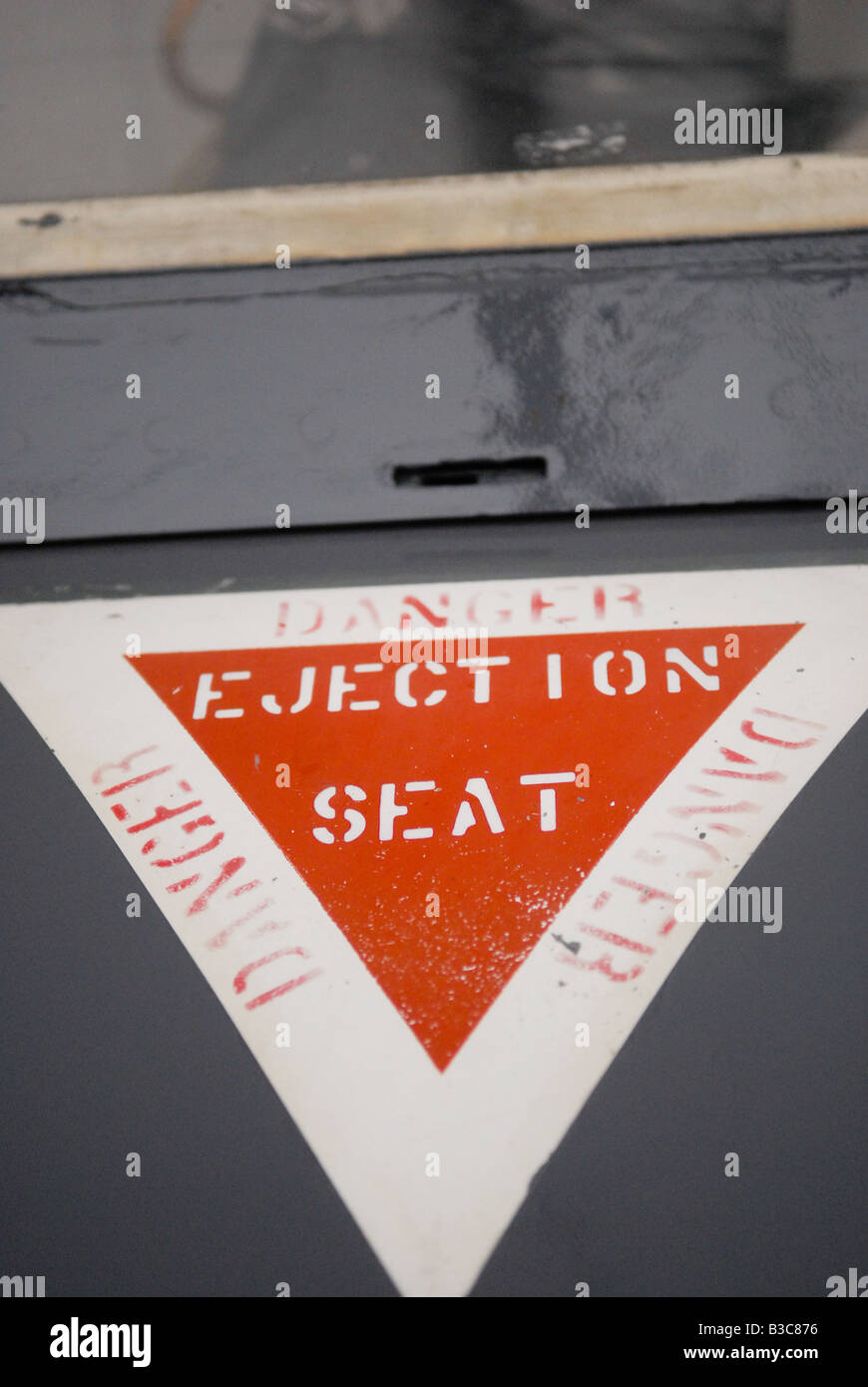 Ejection Seat Danger warning triangle Stock Photo - Alamy
