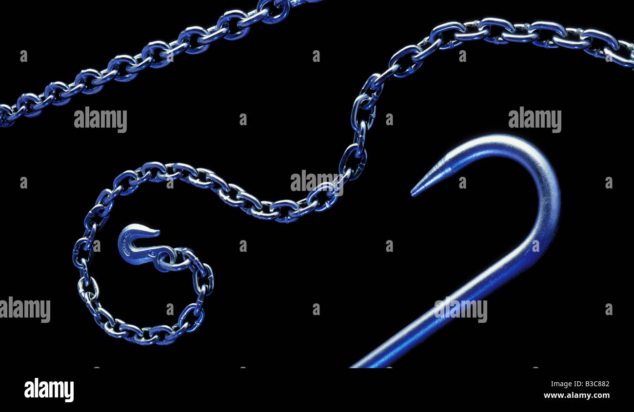 Chain And Hook Stock Photo - Alamy