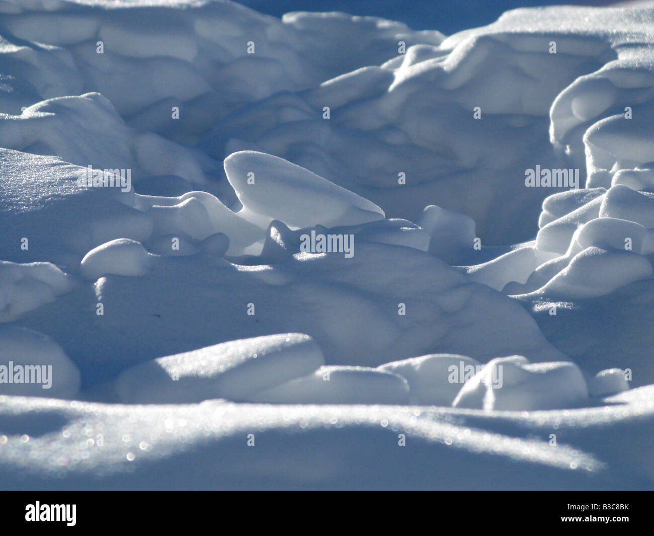 Snow formations in Meribel ski resort France Stock Photo - Alamy