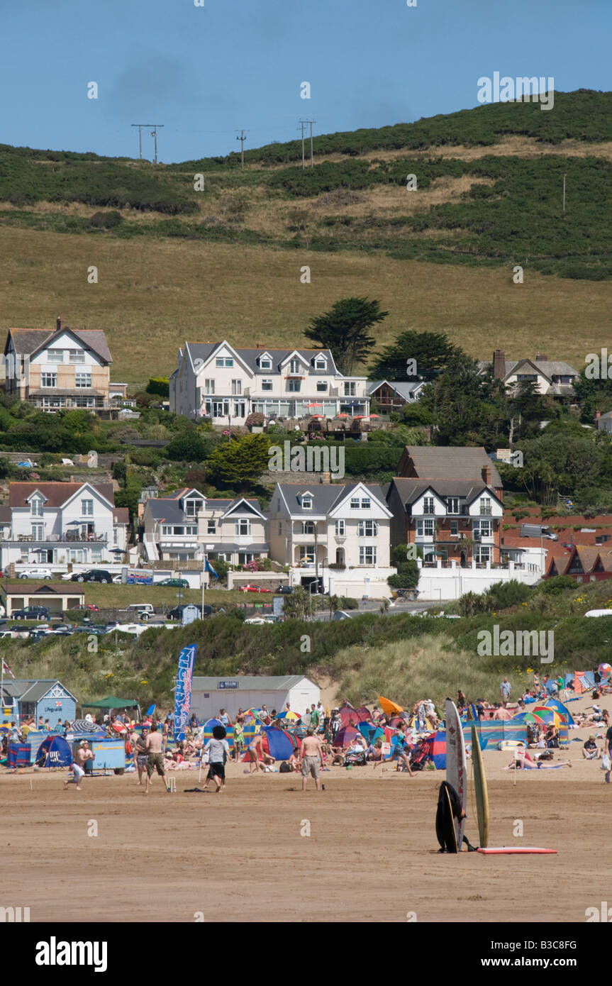 Woolacombe village, North Devon Stock Photo - Alamy