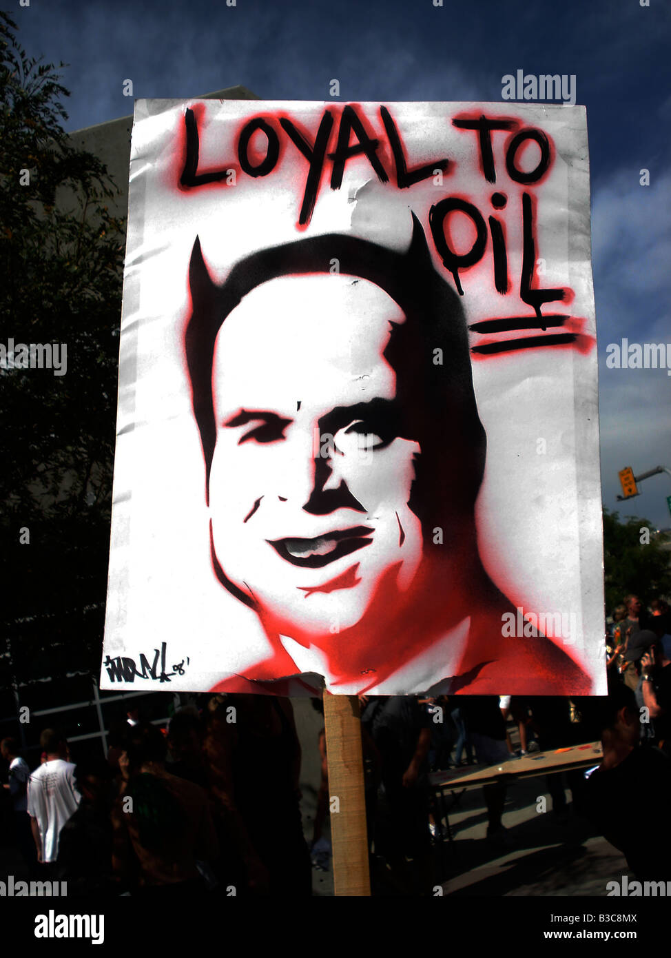 A 2008 John McCain political protest poster/sign Stock Photo - Alamy