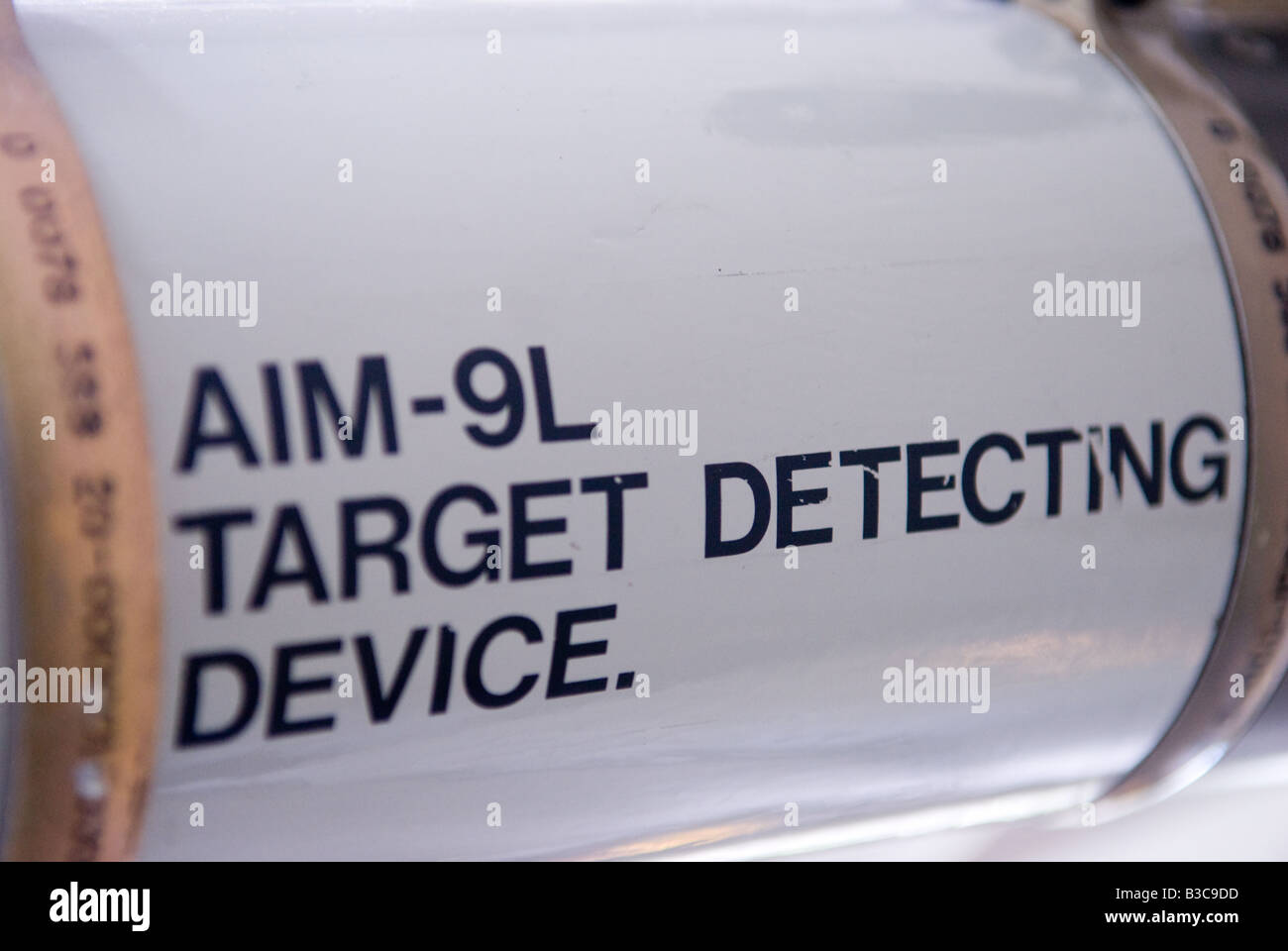 Target detecting device text detail from missile casing Stock Photo - Alamy
