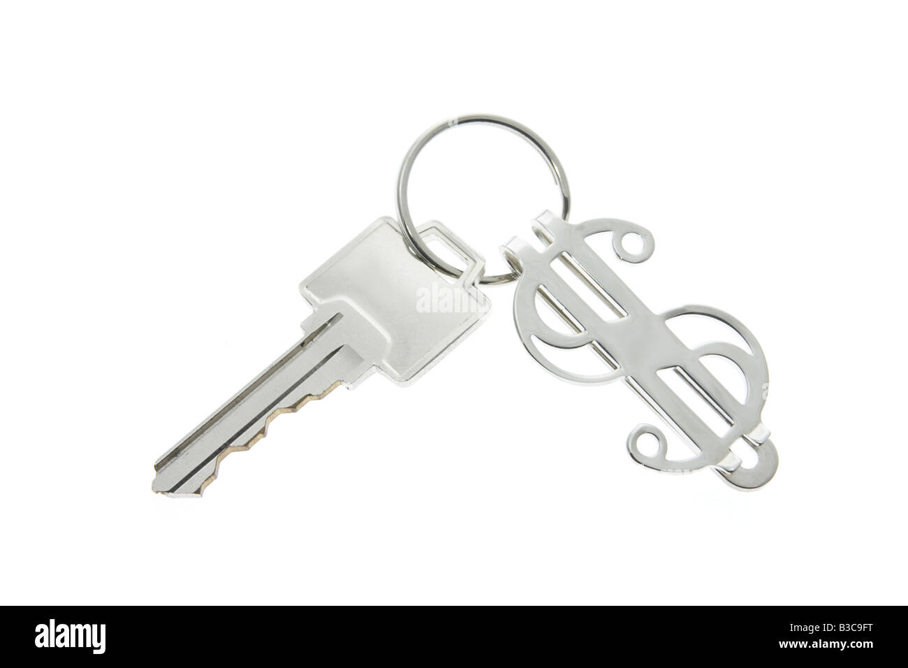 Key and Key Ring with Dollar Symbol Stock Photo - Alamy
