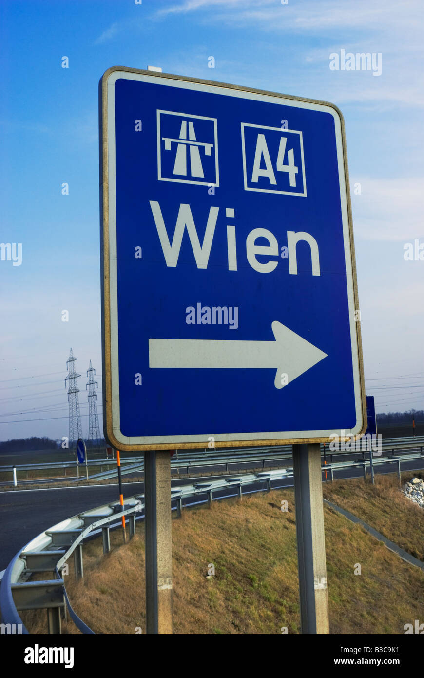 Vienna road sign, Austria Stock Photo - Alamy