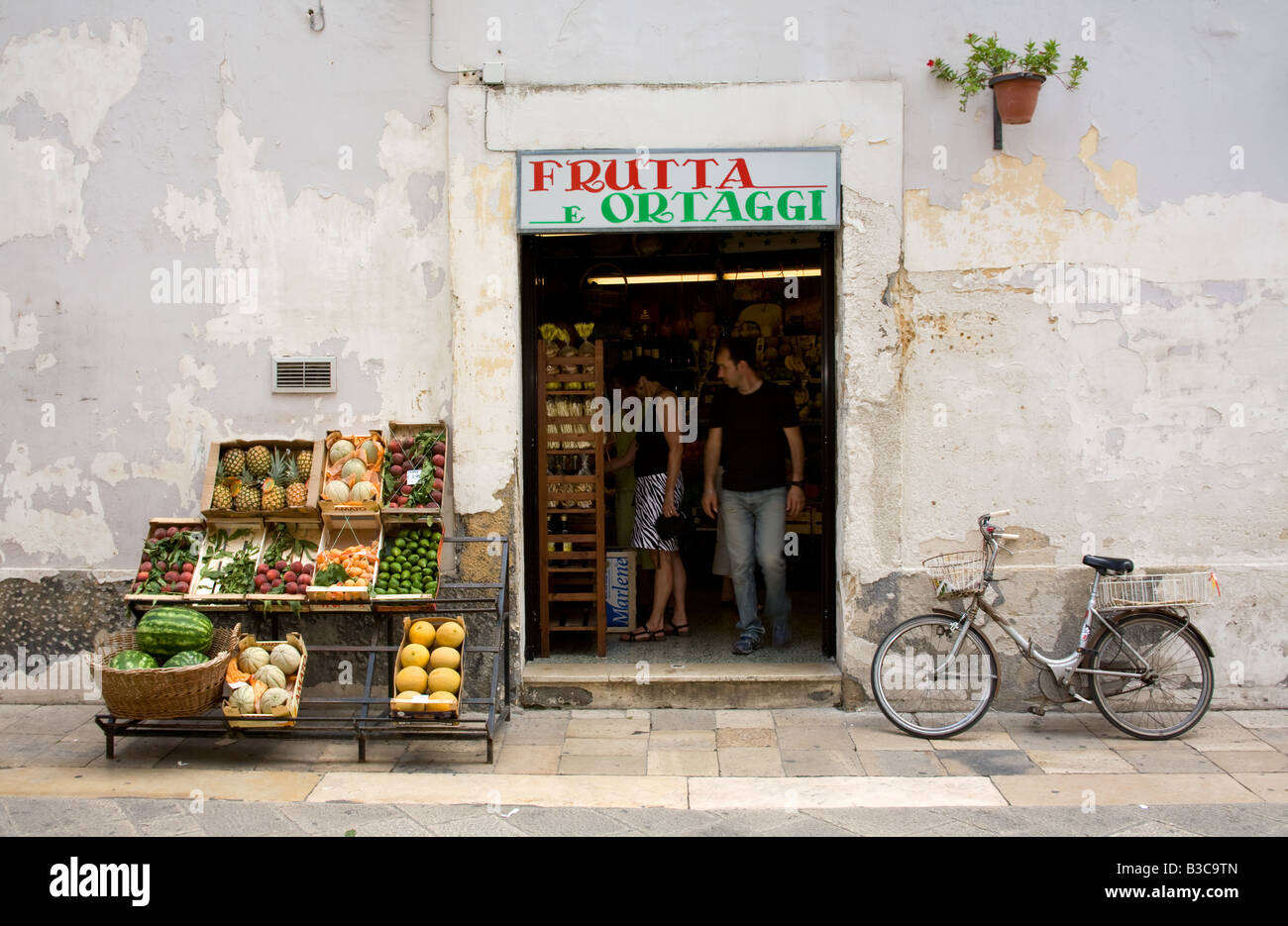Traditional Fruit and vegetable shop in Lecce Southern Italy June 2008 ...