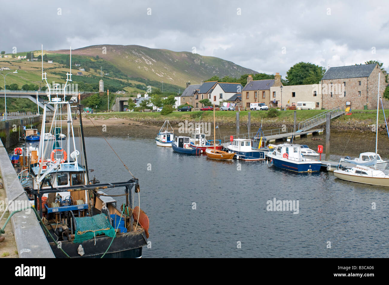 Helmsdale harbour Sutherland North East Scotland BCY 0654 Stock Photo ...