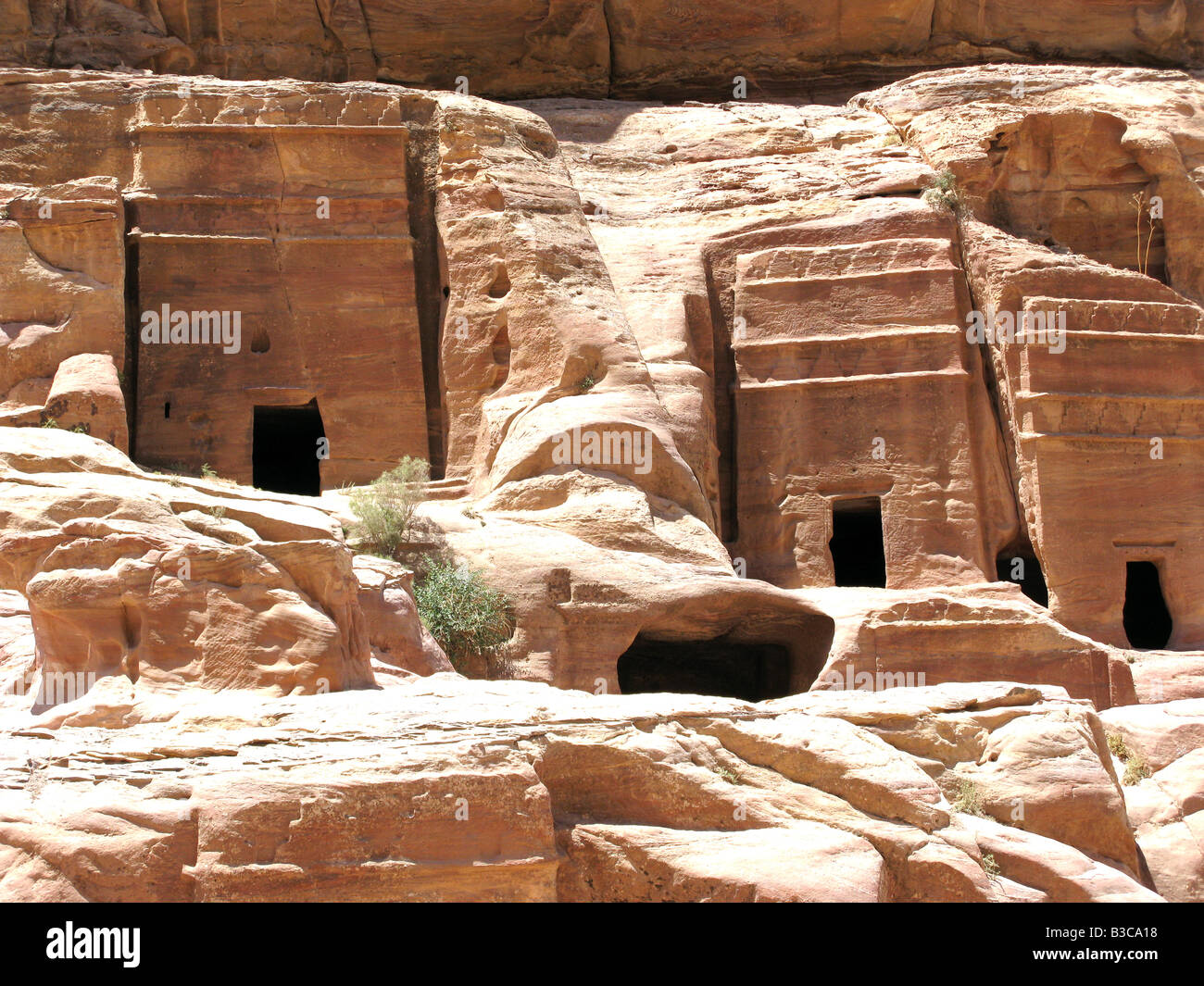 Necropolis Petra Jordan Middle east Stock Photo - Alamy