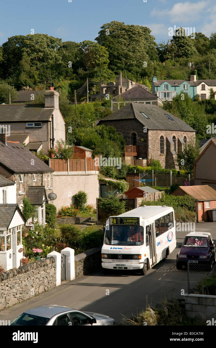 Small local mini Bus service through remote welsh rural Llanfair ...