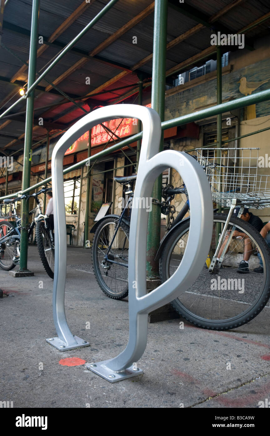 The Coffee Cup bicycle rack designed by David Byrne Stock Photo - Alamy