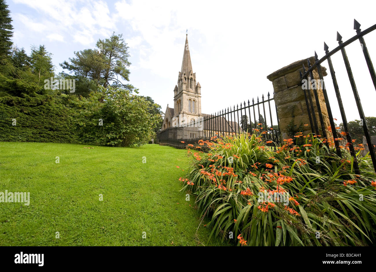 St Mary's Church Batsford Arboretum Gloucestershire England Stock Photo ...
