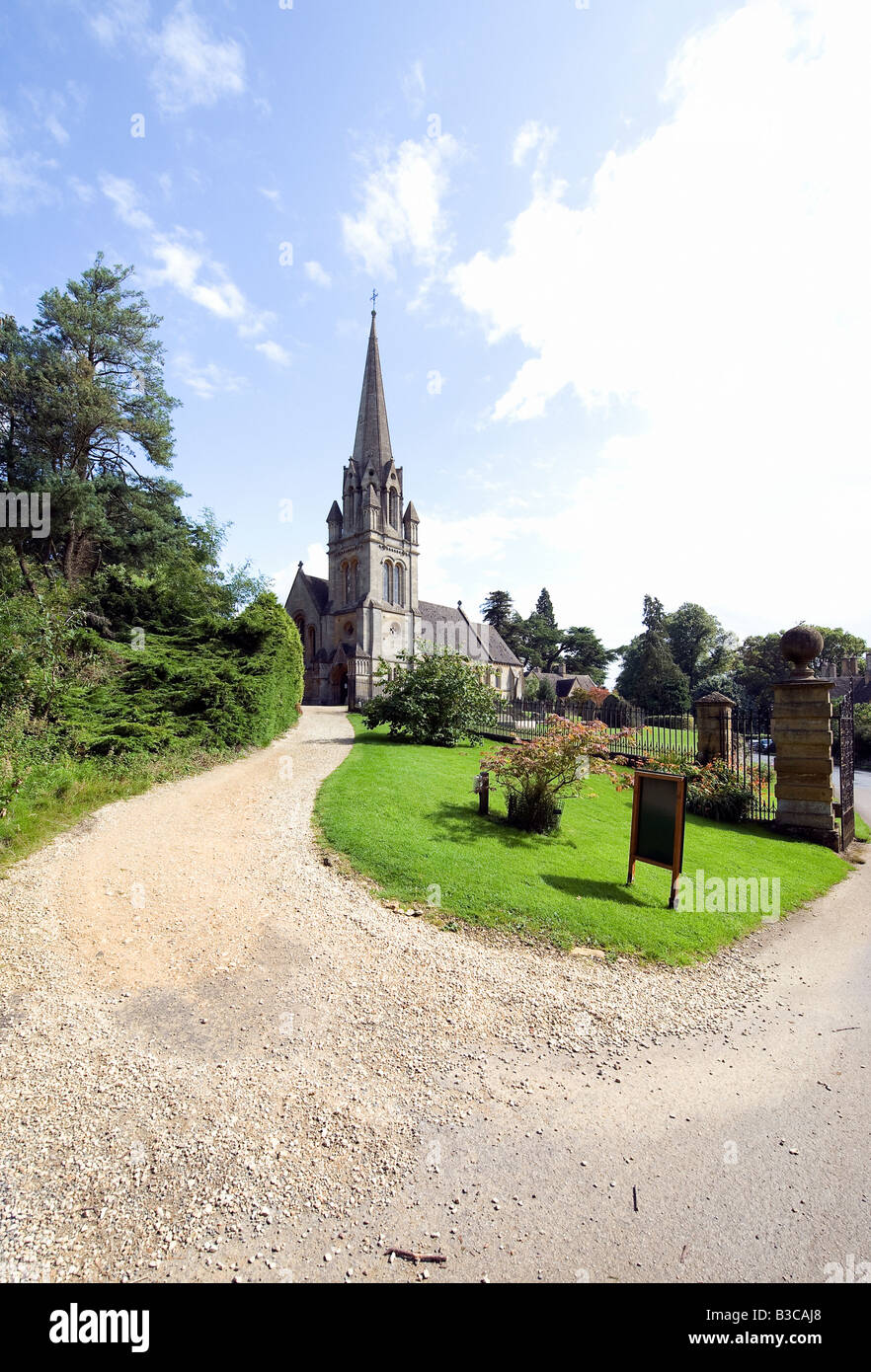 St Mary's Church Batsford Arboretum Gloucestershire England Stock Photo ...