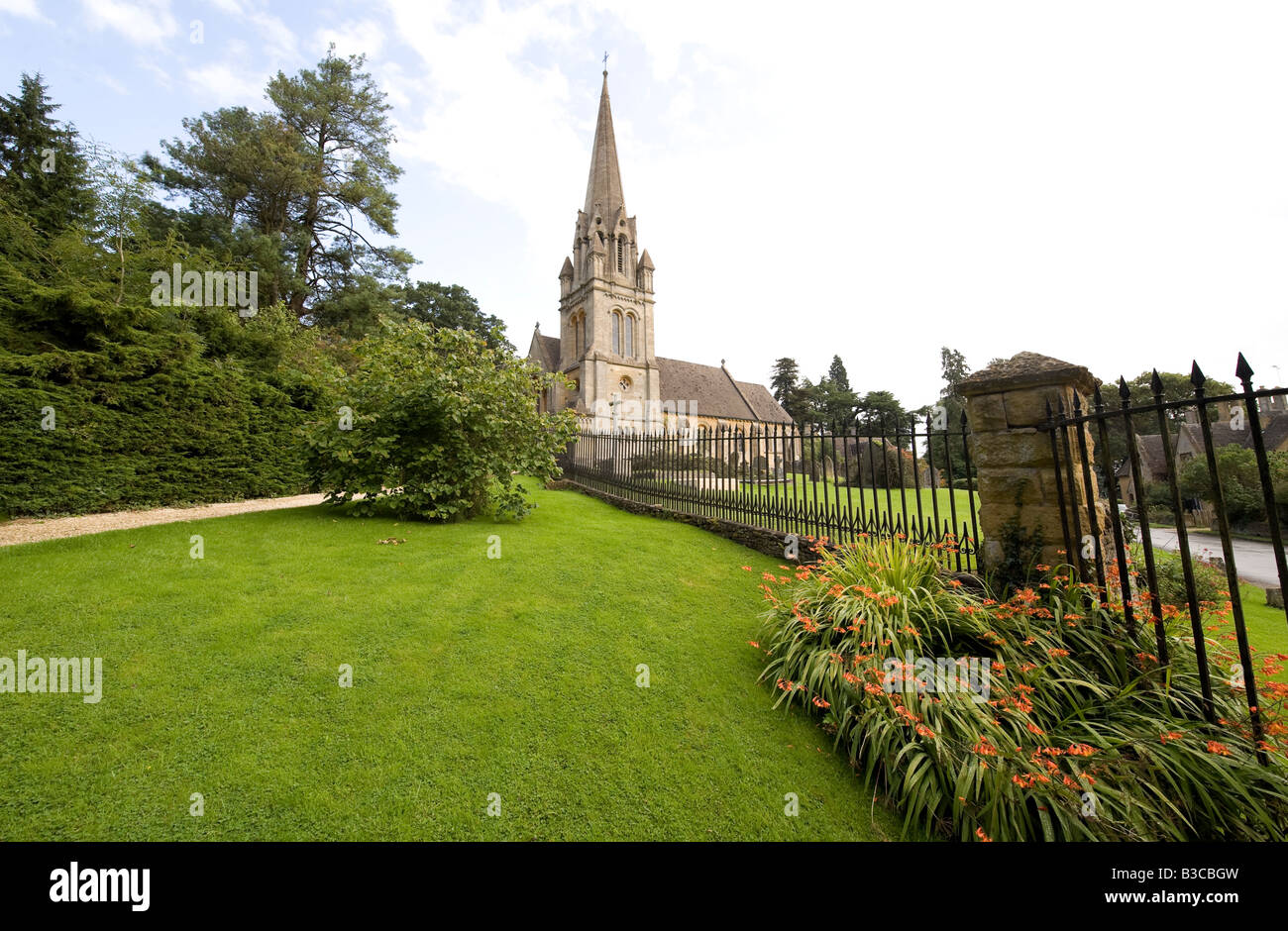 St Mary's Church Batsford Arboretum Gloucestershire England Stock Photo ...