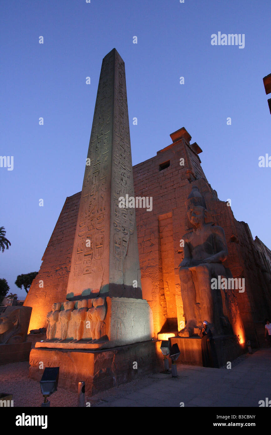 Monolith at Karnak Temple At Twilight Stock Photo - Alamy