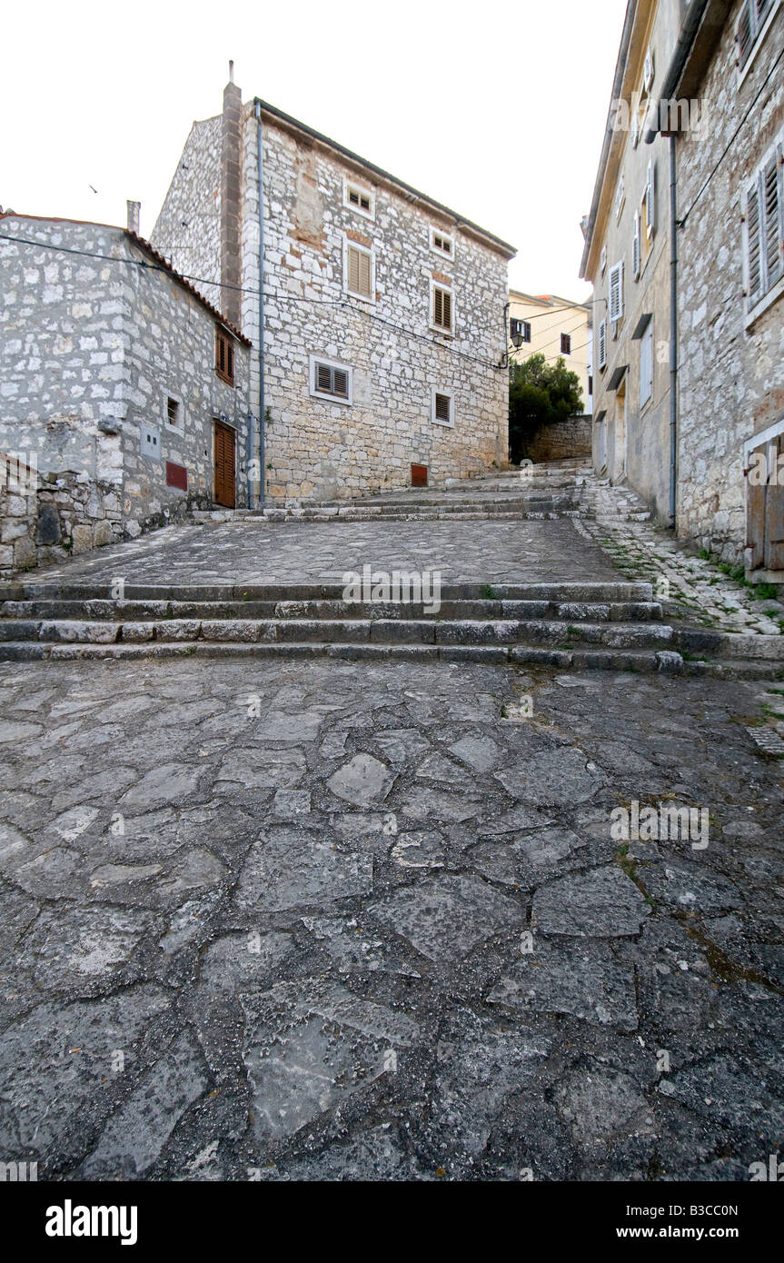 panoramic view of the streets in the old town of Vrsar, Croatia Stock ...