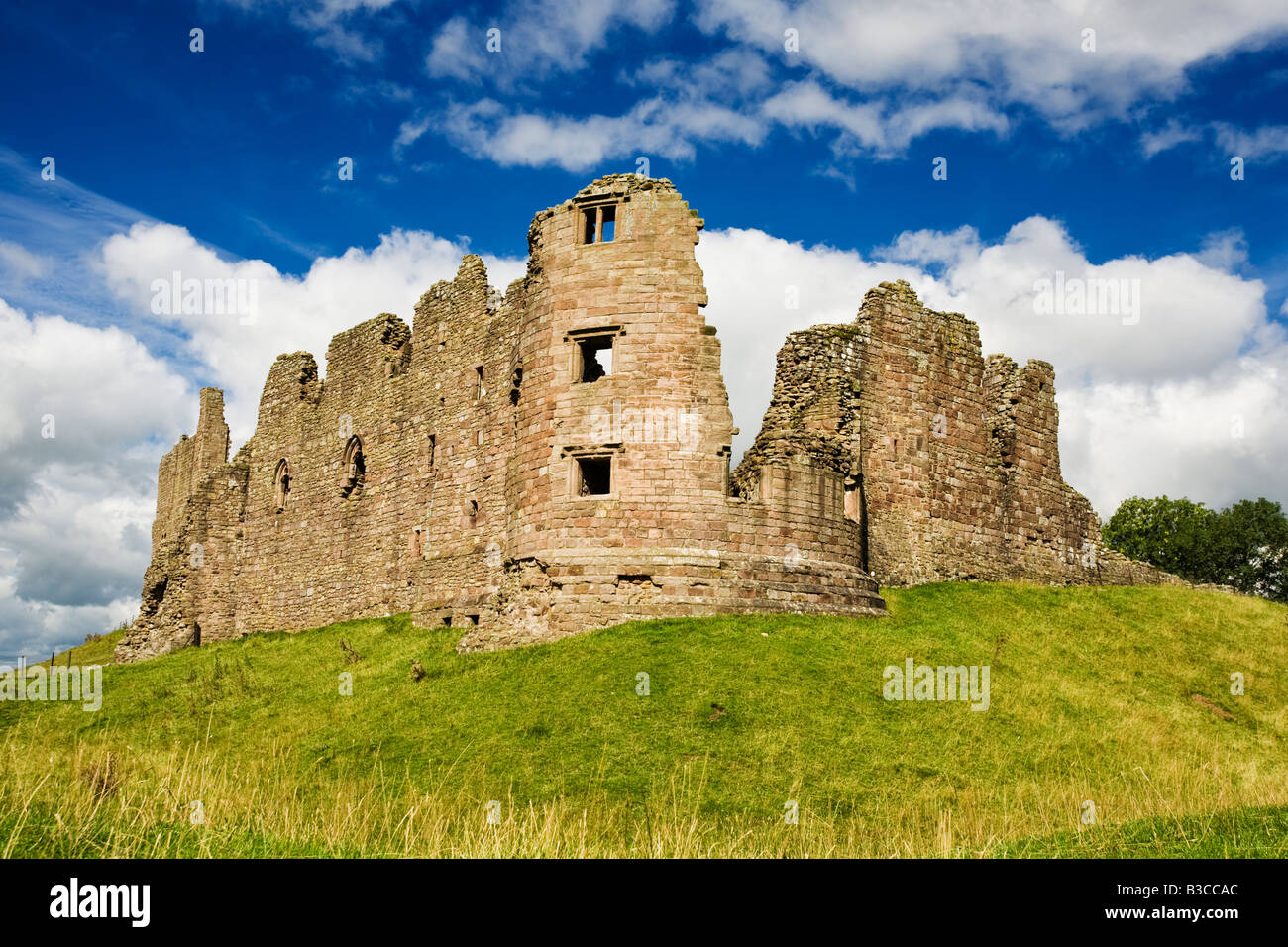 Historic ruins of medieval Brough Castle in Cumbria, England, UK Stock ...