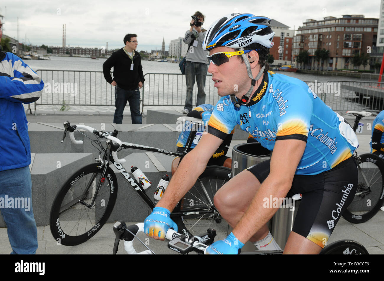mark cavendish of team columbia before stage one of the tour of ireland ...
