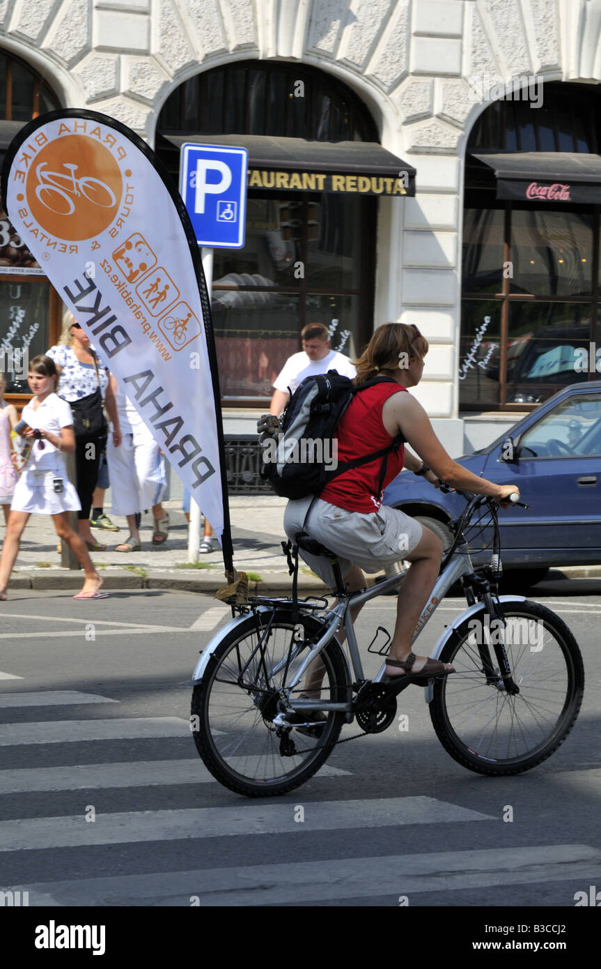 Prague cyclist hi-res stock photography and images - Alamy