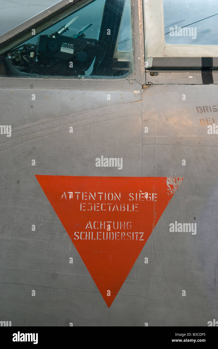 Ejection seat warning Stock Photo - Alamy