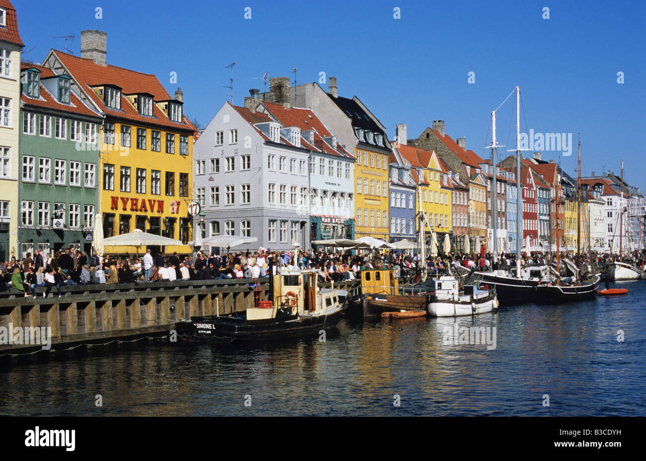 Nyhavn canal, Copenhagen, Denmark Stock Photo - Alamy