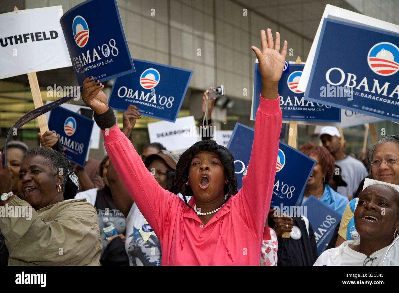 Rally for Barack Obama's Presidential Campaign Stock Photo - Alamy
