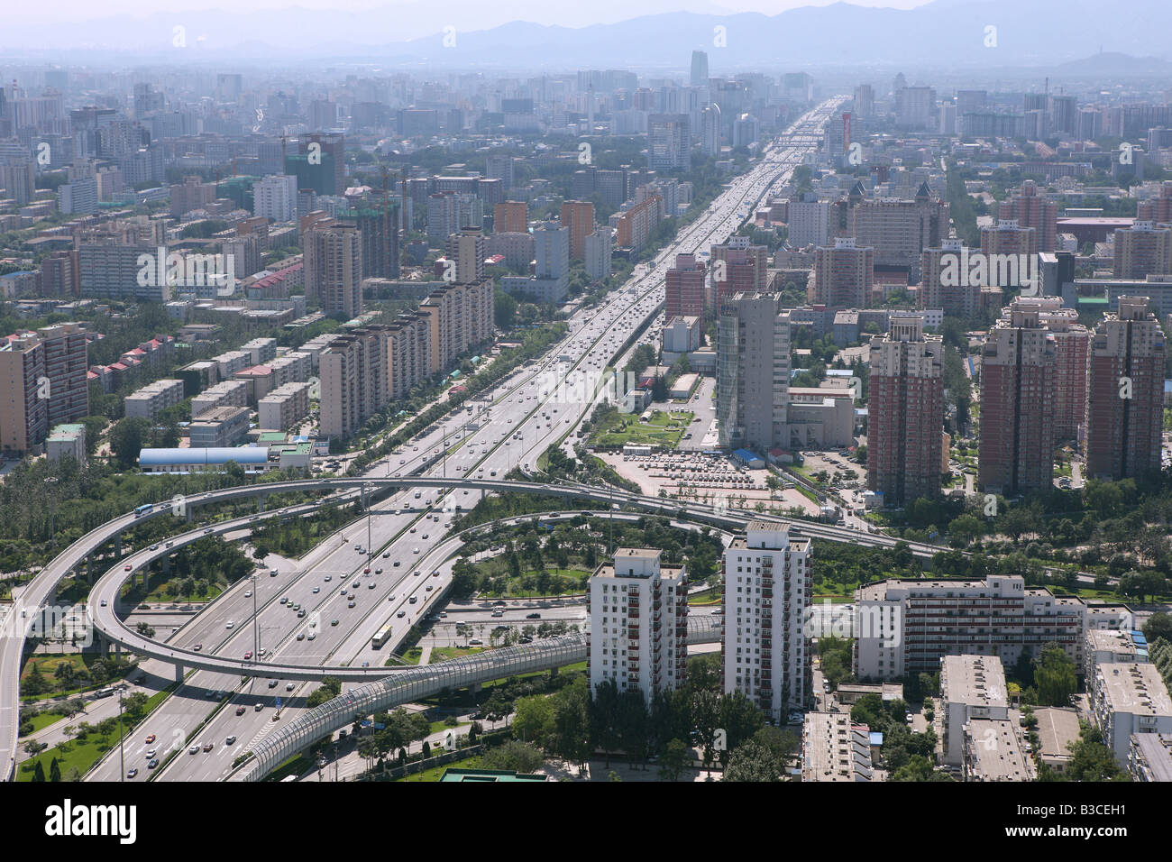 Beijing traffic elevated highway china hi-res stock photography and ...