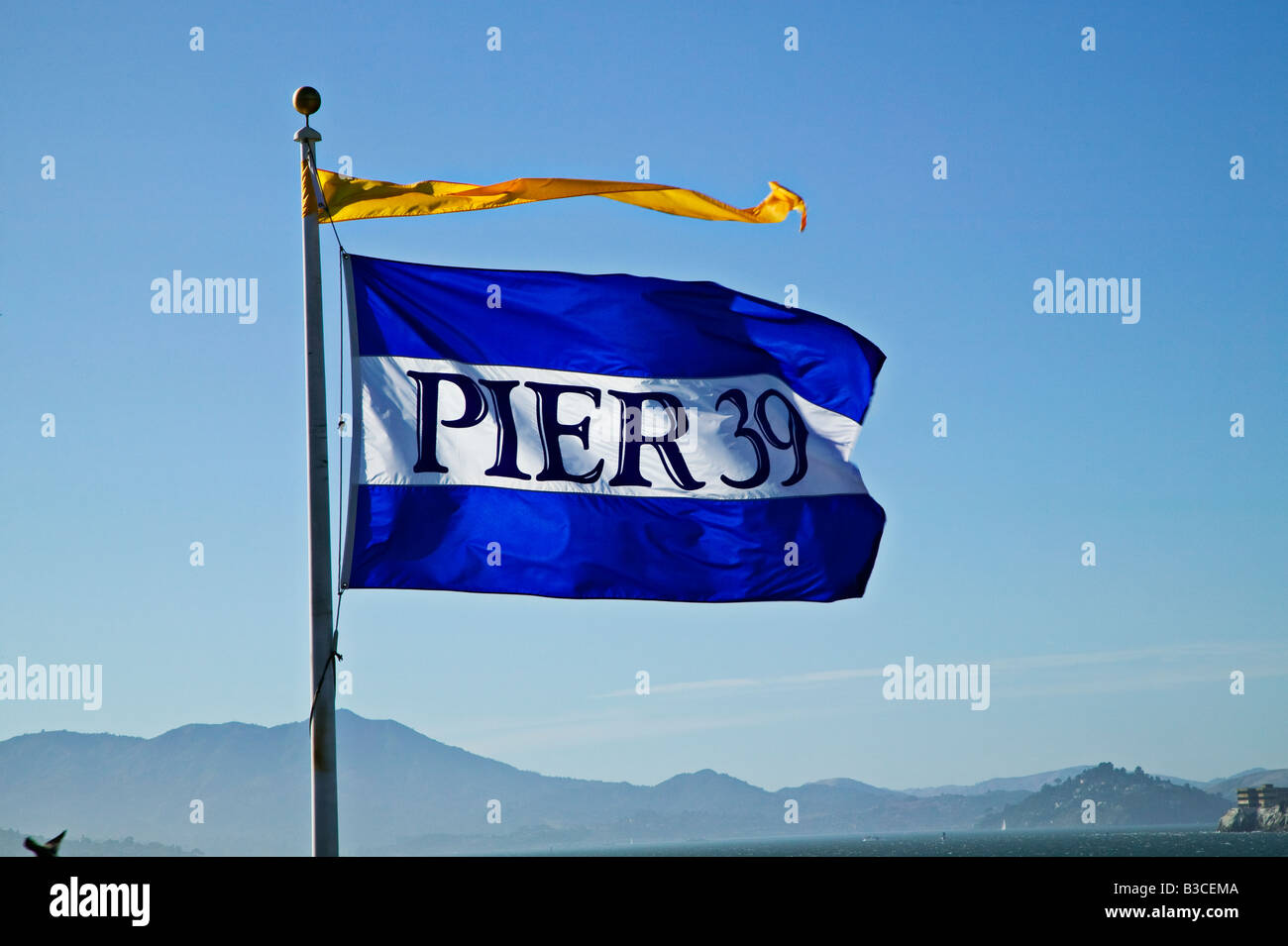 Pier 39 flag Stock Photo - Alamy