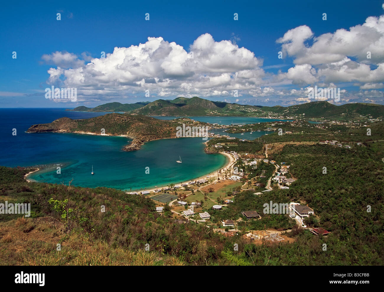 Elevated view over English Harbour and Nelson’s Dockyard from Shirley ...