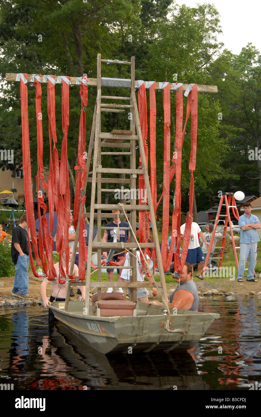 Long strings of firecrackers being prepared Stock Photo - Alamy