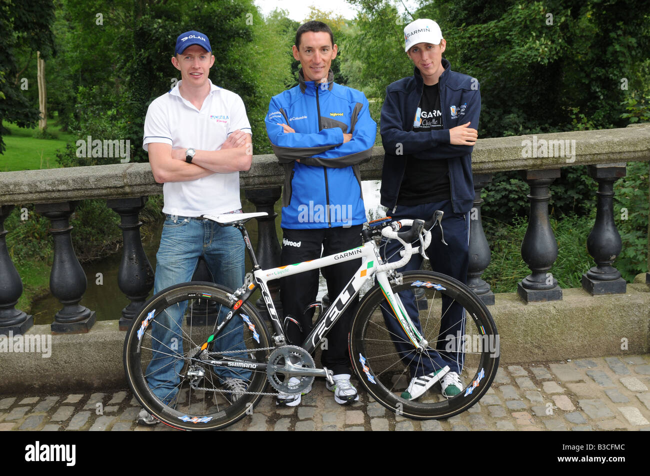 David Oloughlin Marco Pinotti and Dan Martin Tour of Ireland Press ...