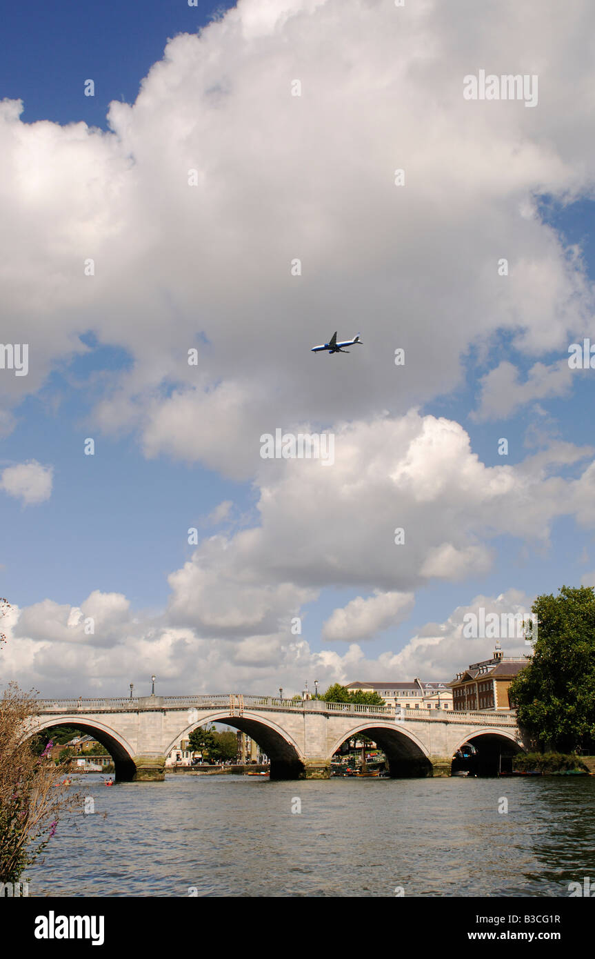 Flying over bridge crossing river hi-res stock photography and images ...