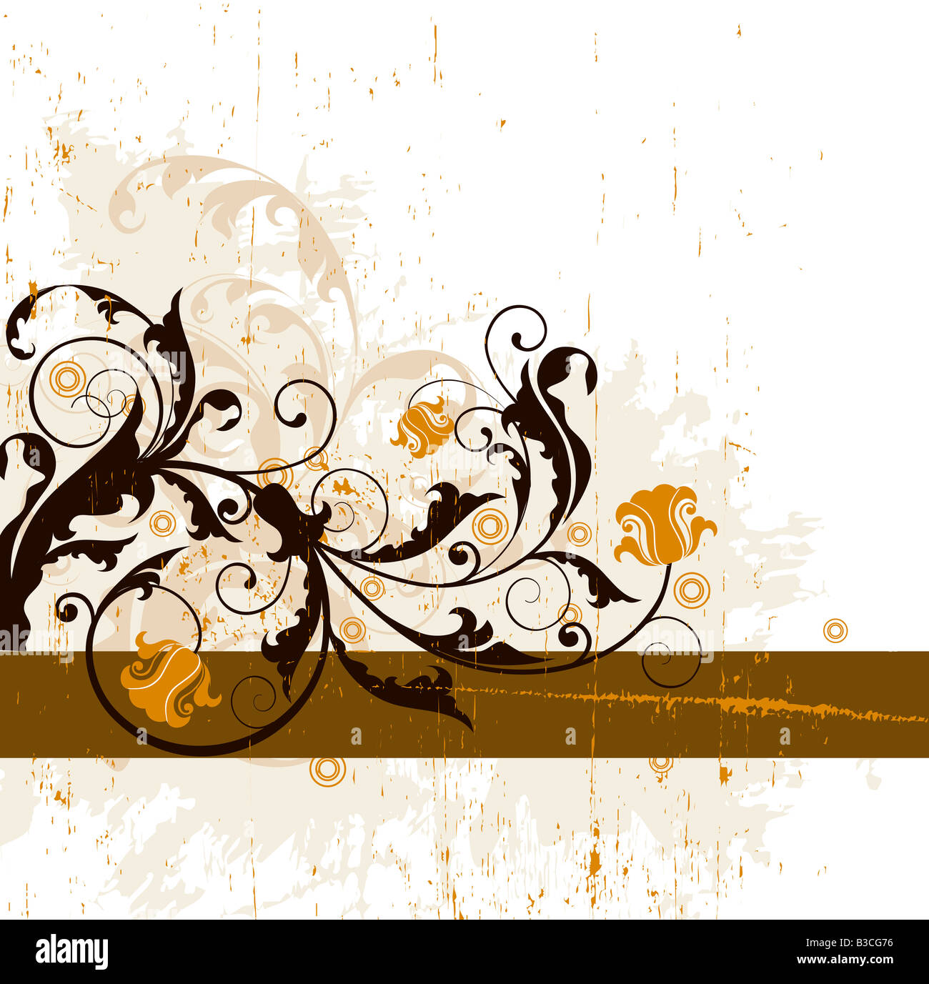 illustration drawing of floral background Stock Photo - Alamy