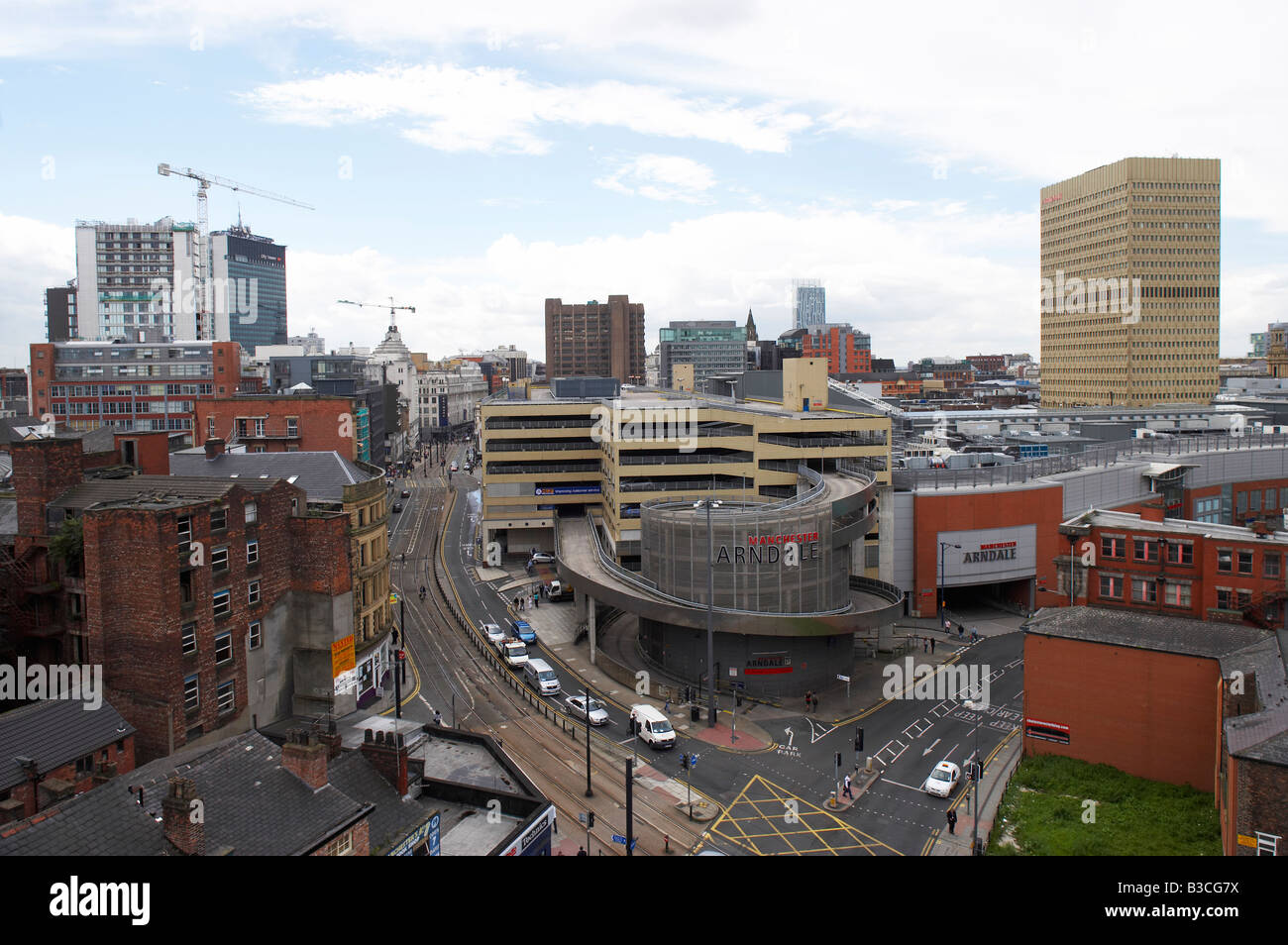 Aerial view Manchester UK Stock Photo - Alamy