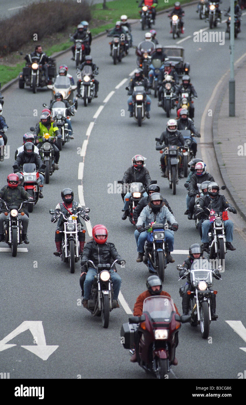 Convoy of bikes hi-res stock photography and images - Alamy