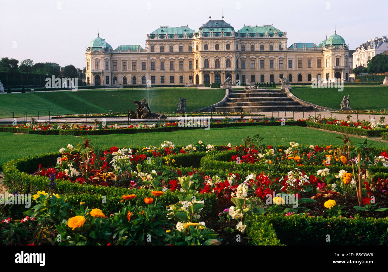 Austria, Vienna, Belvedere Palace. The Belvedere is a baroque palace ...