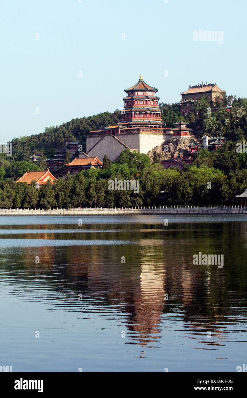 China, Beijing. Summer Palace - Unesco World Heritage Site. Tower of ...
