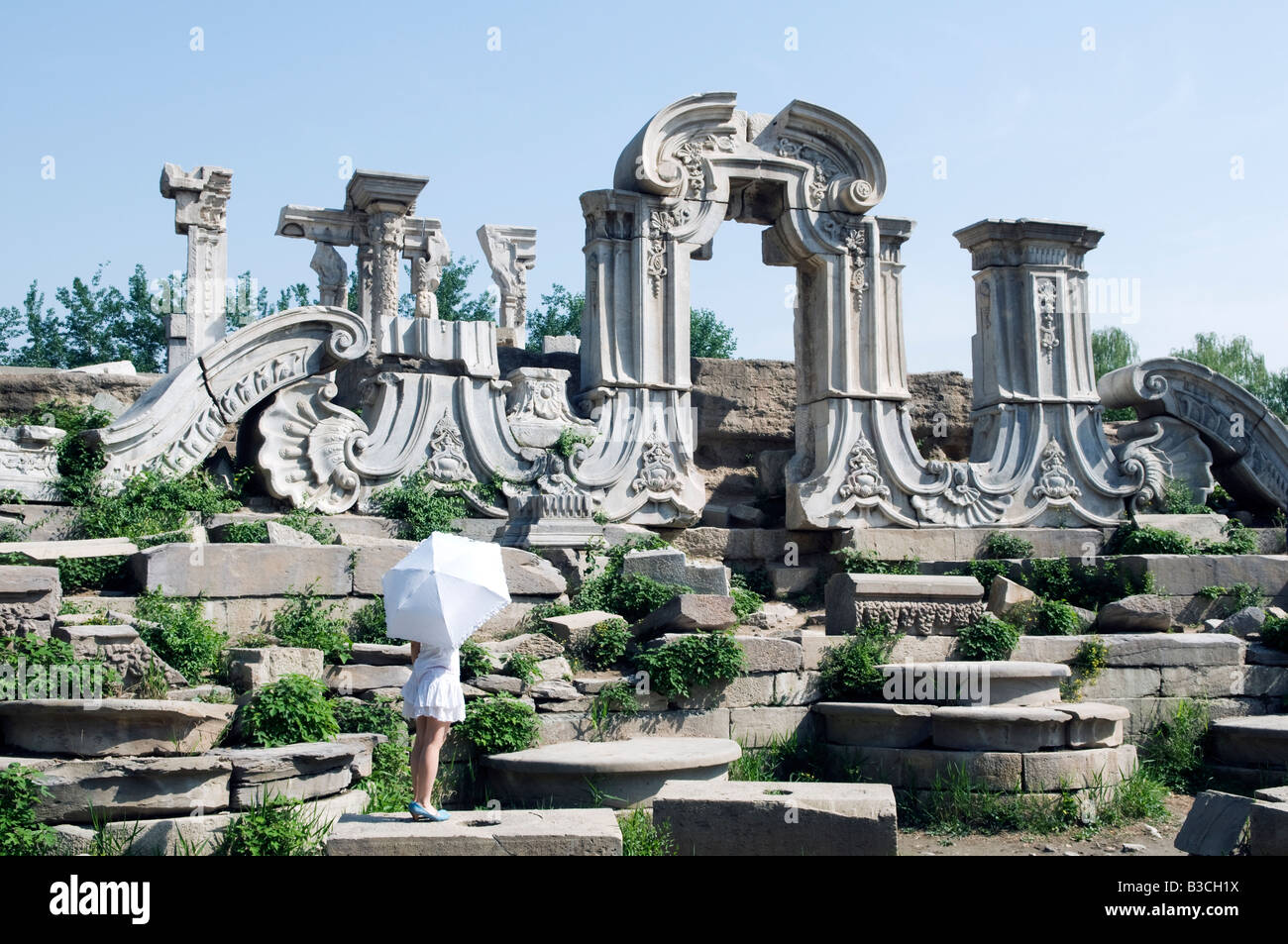China, Beijing. Old Summer Palace ruins (MR Stock Photo - Alamy