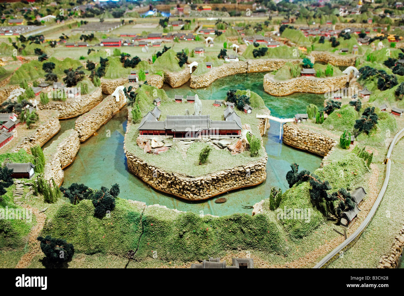 China, Beijing. Old Summer Palace - miniature model of 48 Palace sights ...