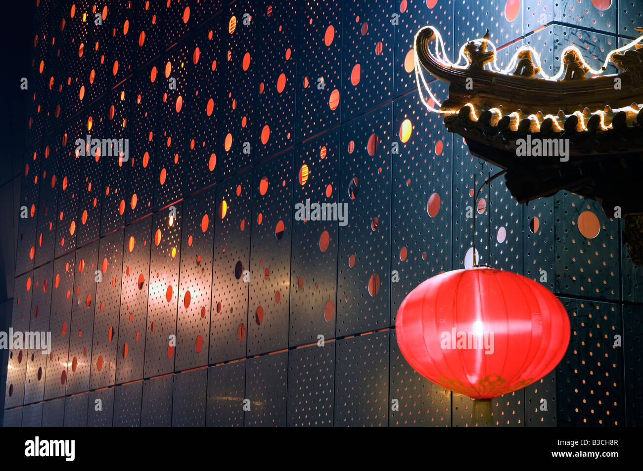 China, Beijing. Chinese New Year Spring Festival - lantern decorations ...