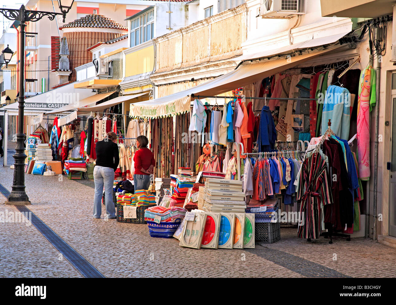 shopping area at Vila Real de Santo Antonio Algarve Portugal Stock ...