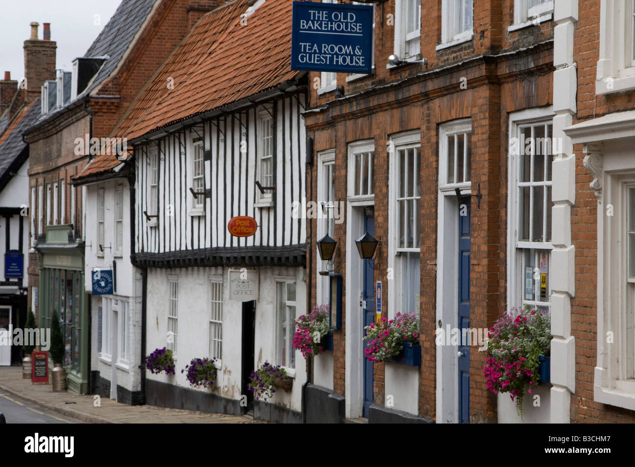 Walsingham village centre high street norfolk east anglia england uk gb ...