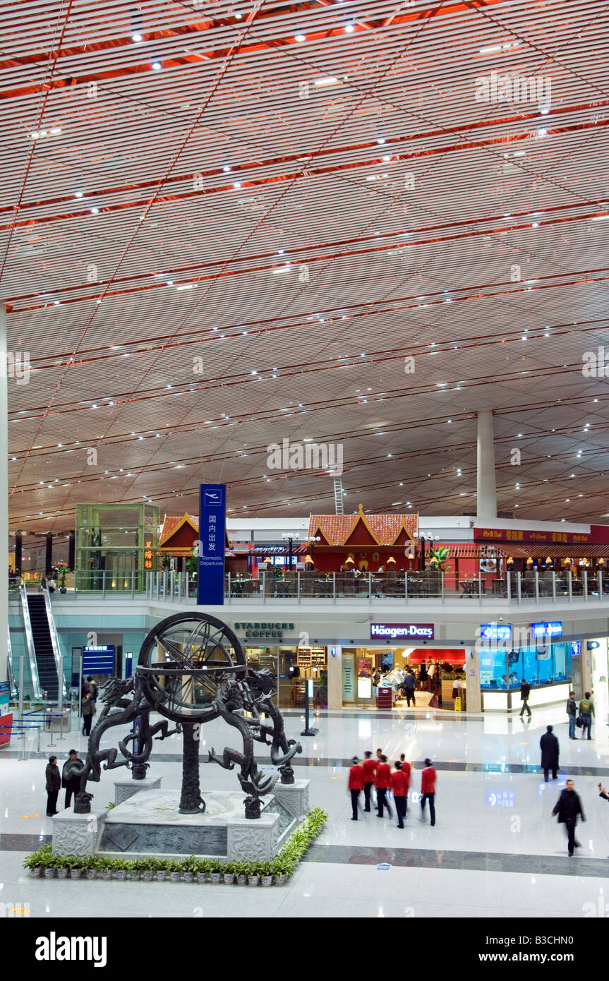 China, Beijing, Beijing Capital Airport. Part of new Terminal 3 ...