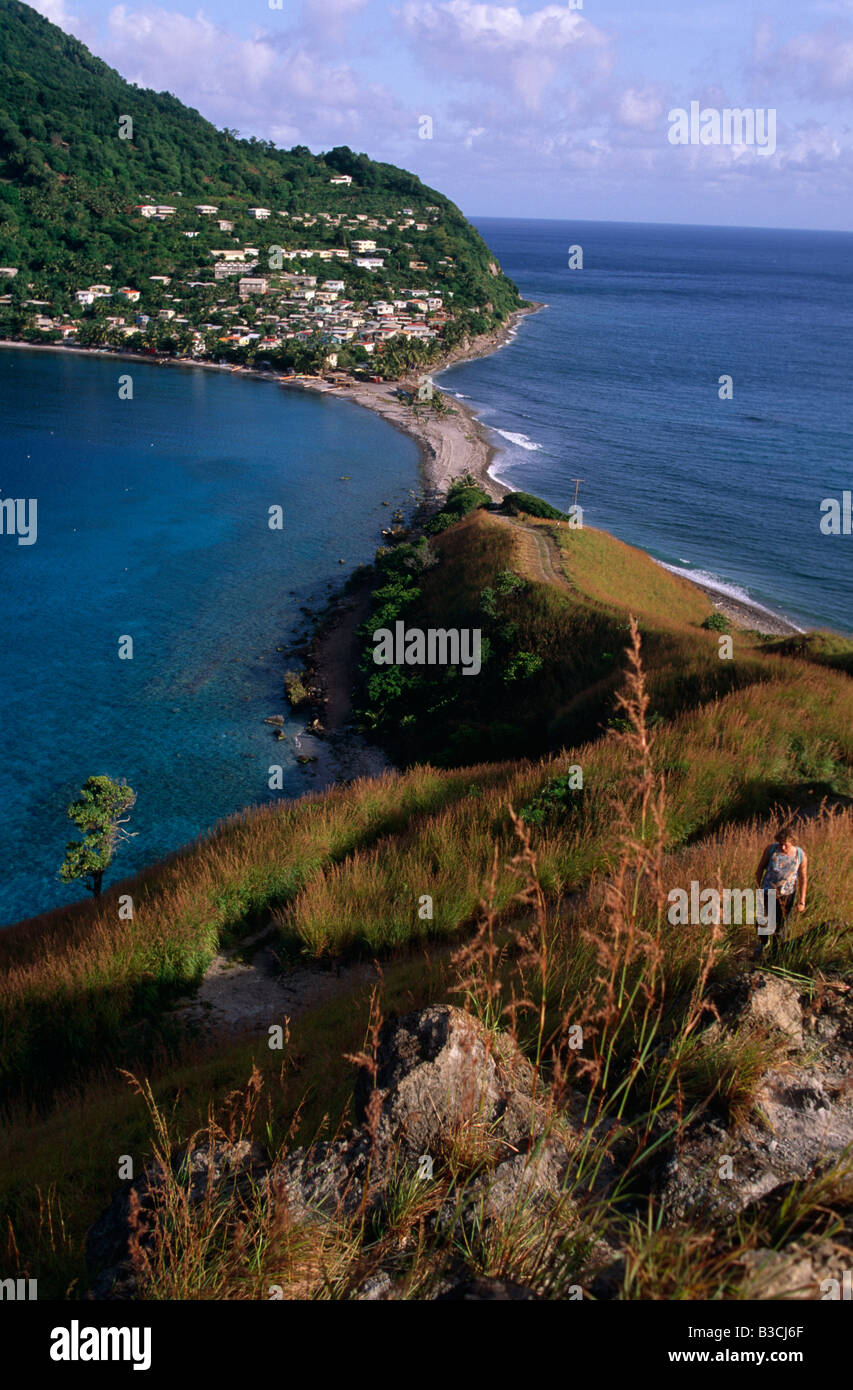 Caribbean, Dominica, Soufriere Bay. Dominica is a mountainous island of ...
