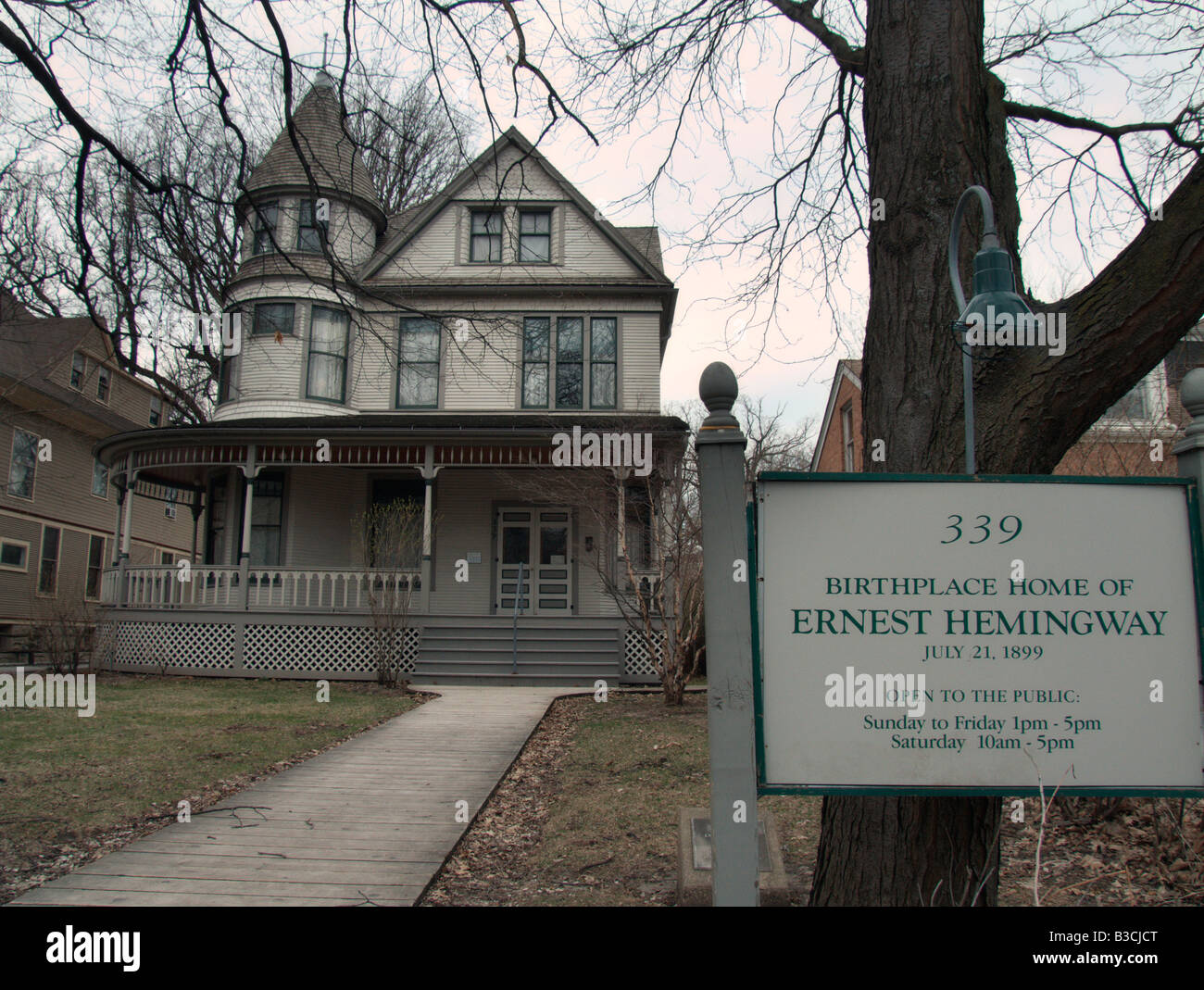 Ernest Hemingway birthplace home. Oak Park. Cook County. Illinois. USA ...