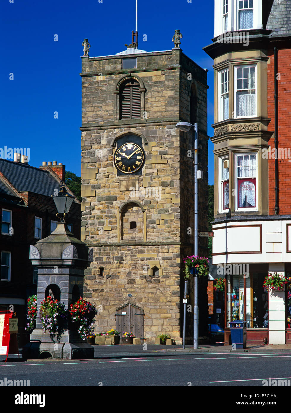 A summer view of Morpeth Clock Tower, Morpeth, Northumberland Stock ...