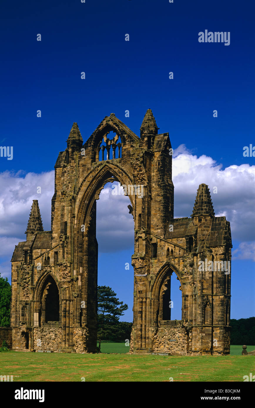 A summer view of the main arch at Gisborough Priory, Guisborough Stock ...